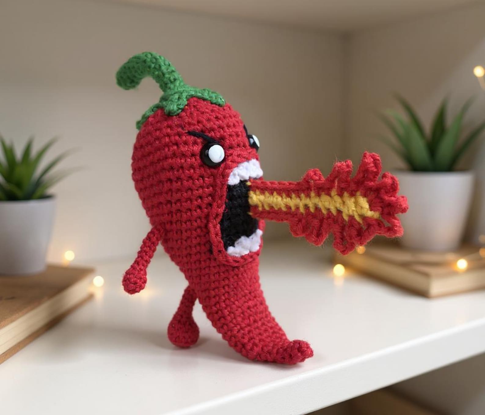 Amigurumi Spicy Chili Crochet Pattern: Fire Breathing Plush (PDF ...