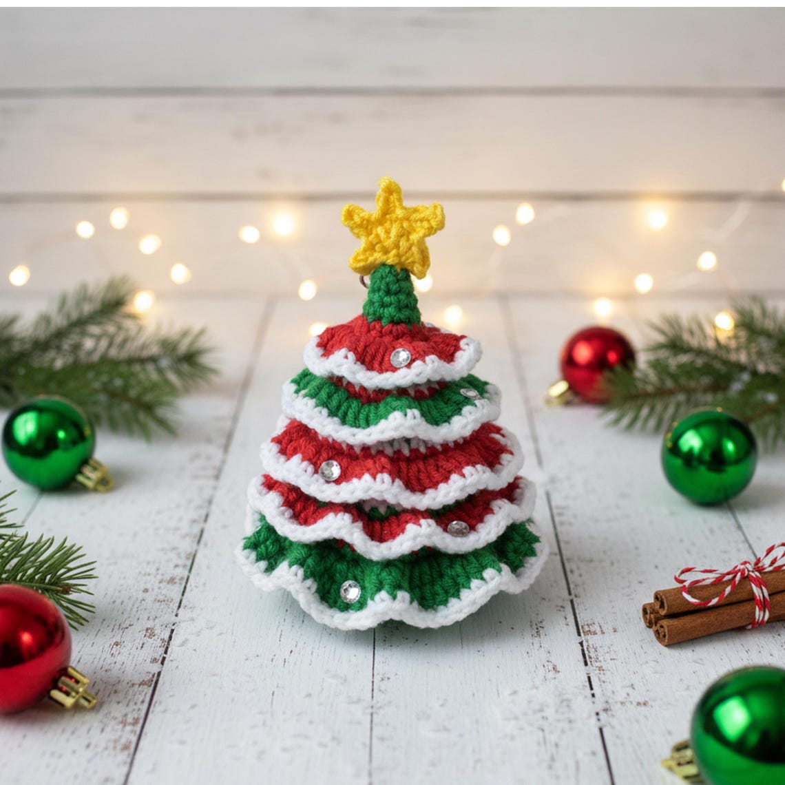 Christmas Tree Keychain Crochet Pattern - Holiday Ornament Amigurumi ...