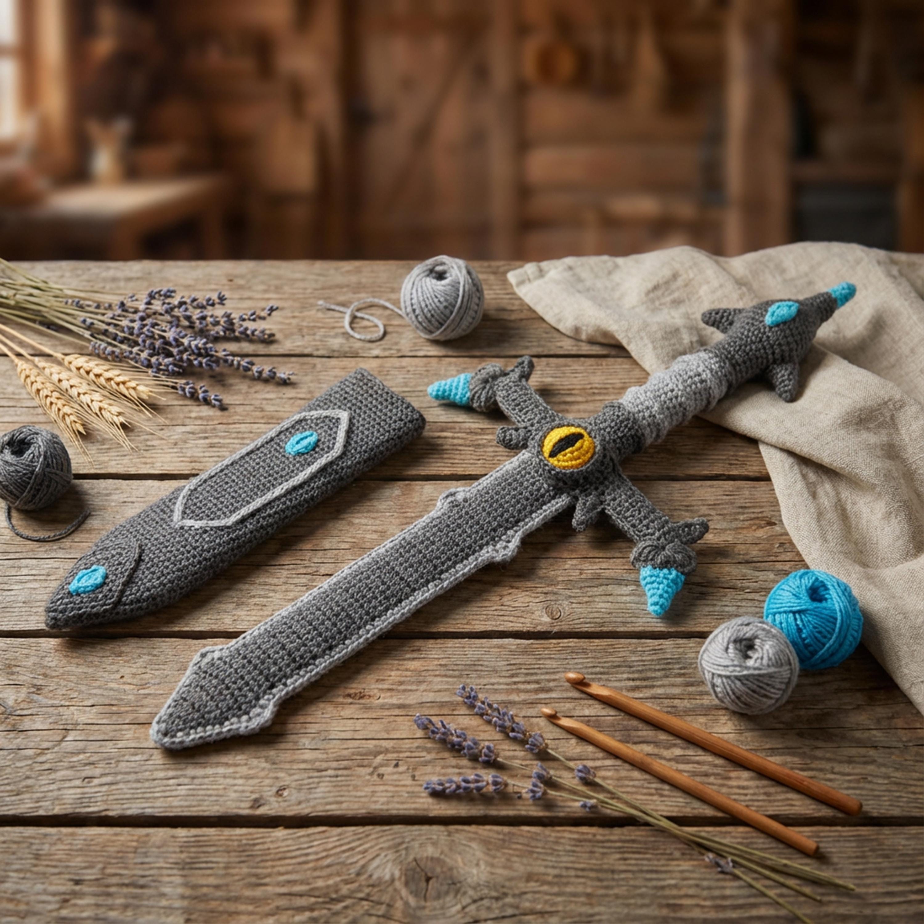 Crochet Sword Pattern: Amigurumi Plush Weapon With Sheath (PDF Pattern ...