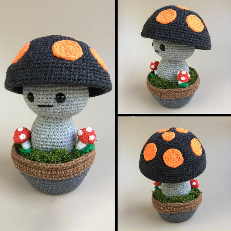 Mushroom in Pot Crochet Pattern: Amigurumi Plush Toy (PDF Tutorial) - Etsy
