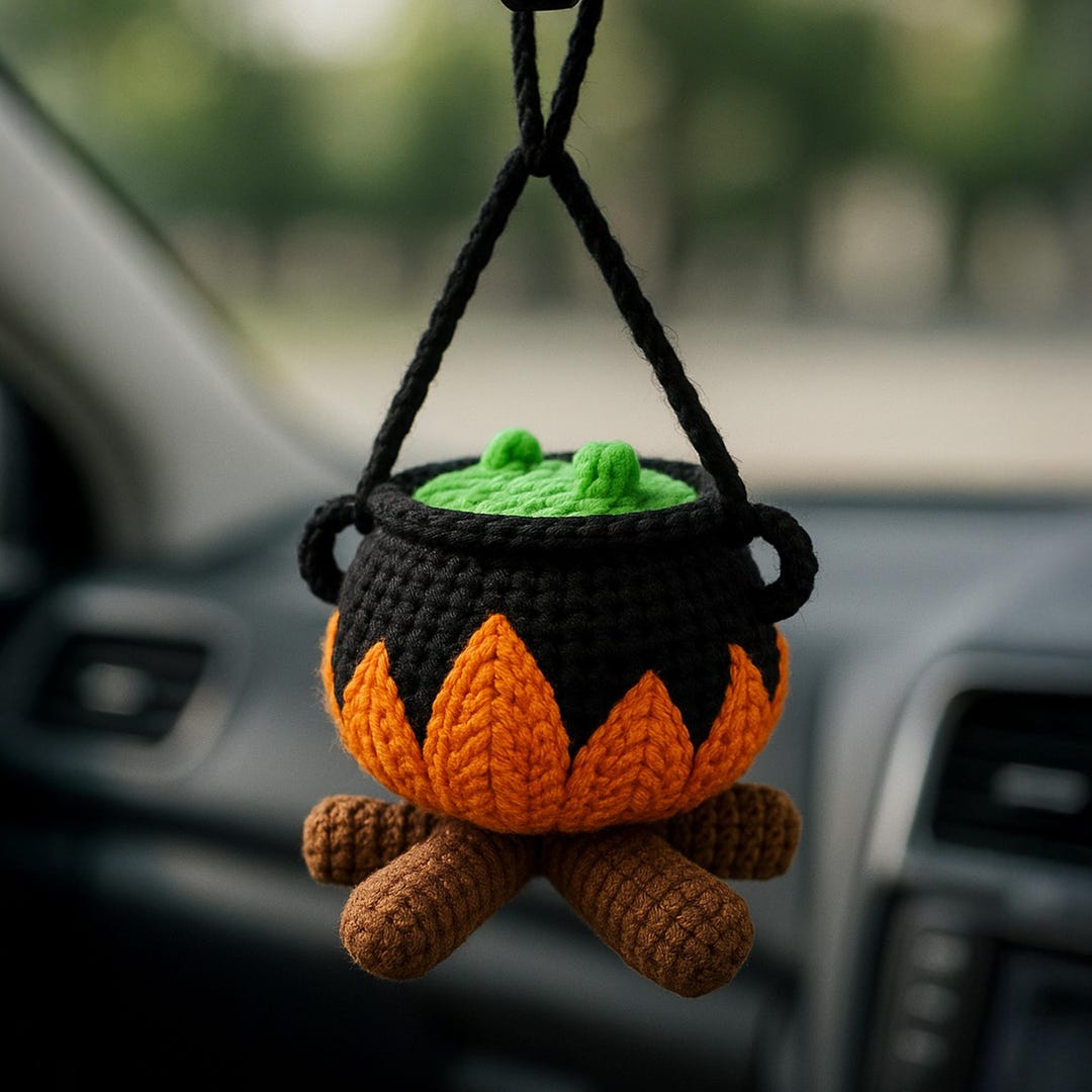Cauldron Crochet Pattern – Hanging Witch Pot Amigurumi PDF, Halloween ...