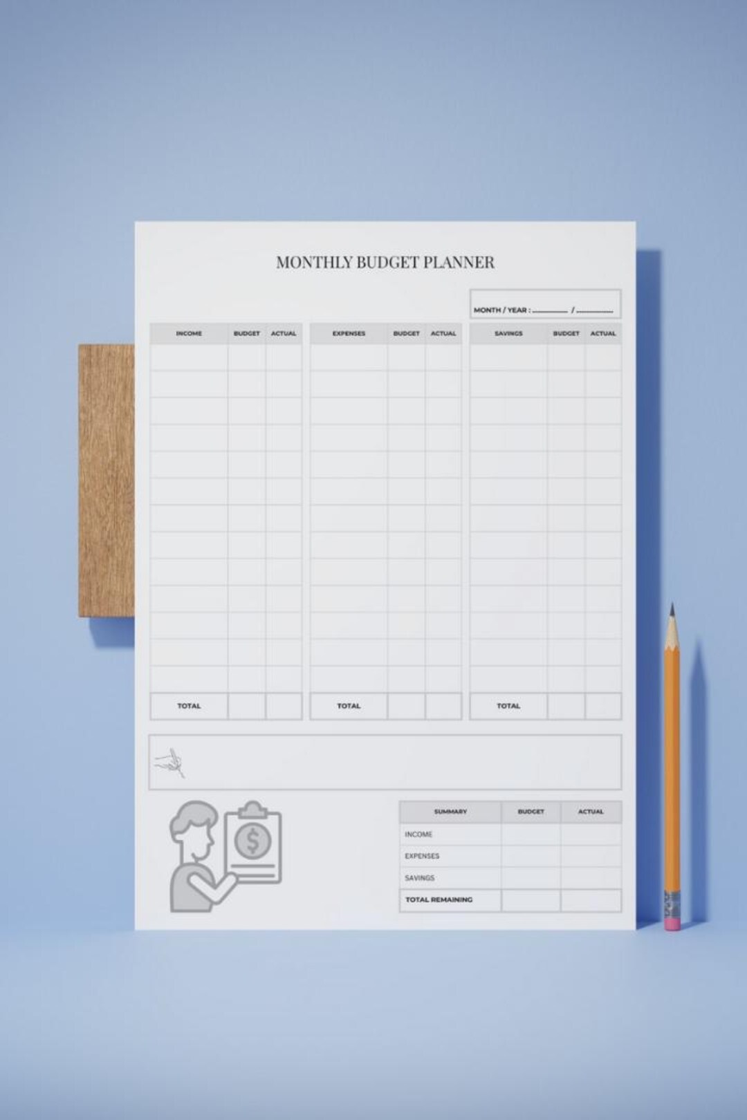 Printable Monthly Budget Planner | Expense Tracker | Personal Finance ...