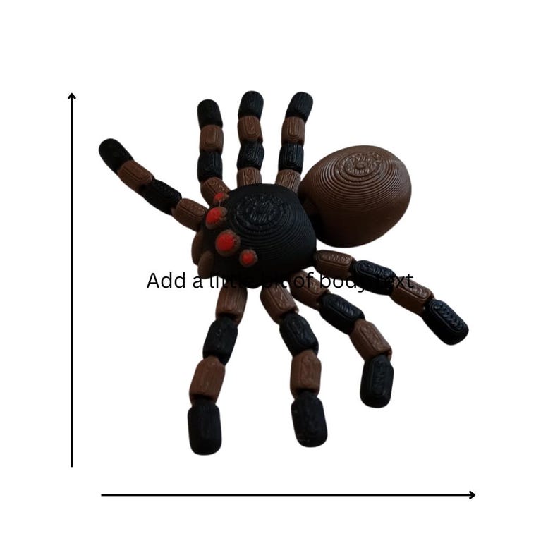 Realistic Articulated Tarantula Spider | Decorative Miniature 40x60mm ...