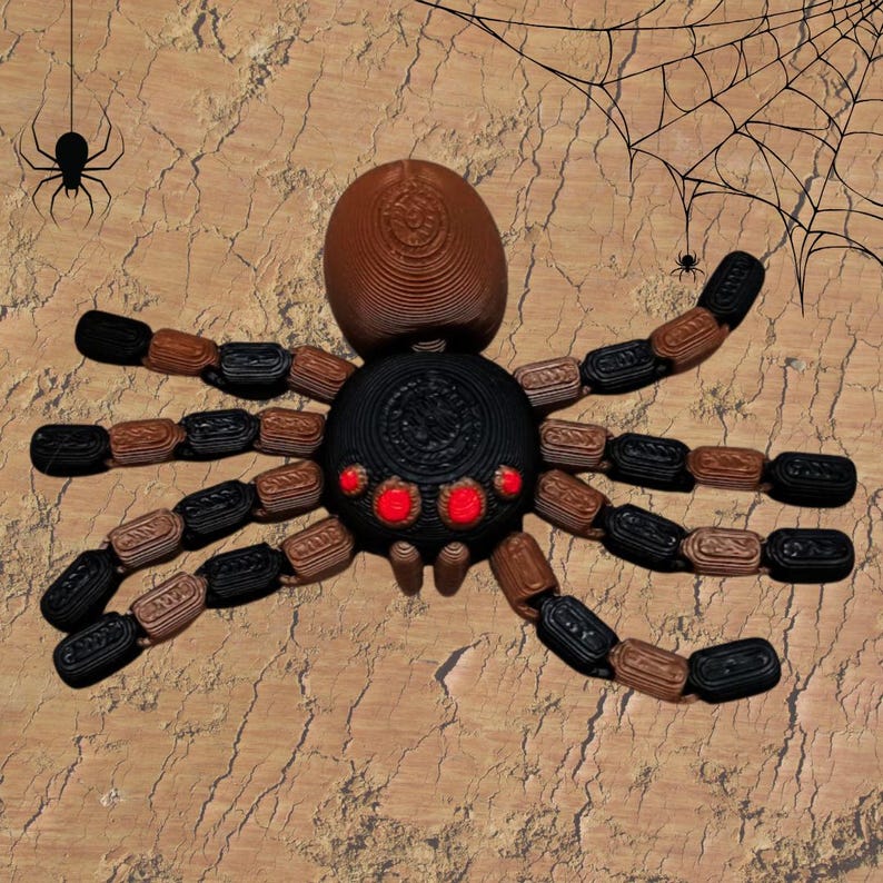 Realistic Articulated Tarantula Spider | Decorative Miniature 40x60mm ...
