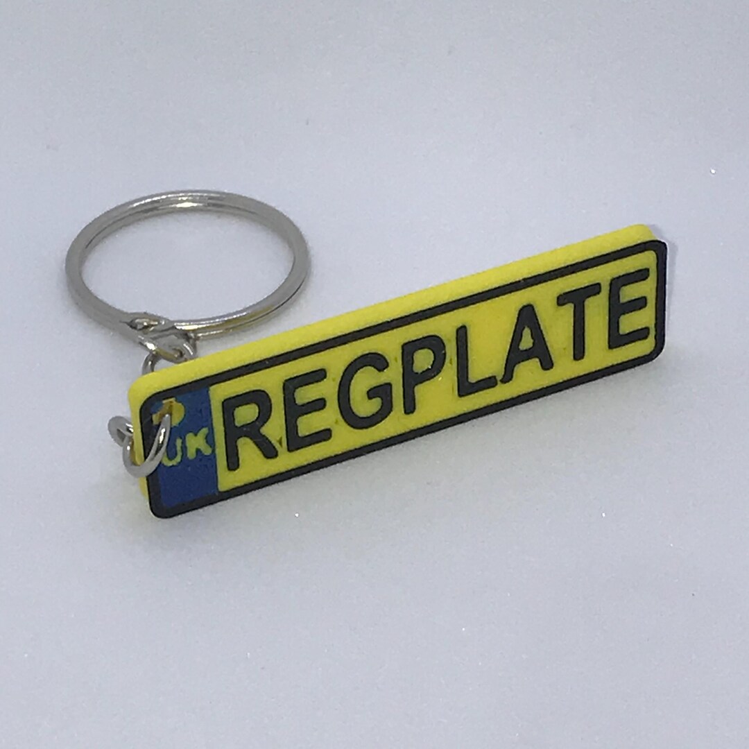 Custom Number Plate Keychain | Durable Plastic | Car Lovers Gift ...