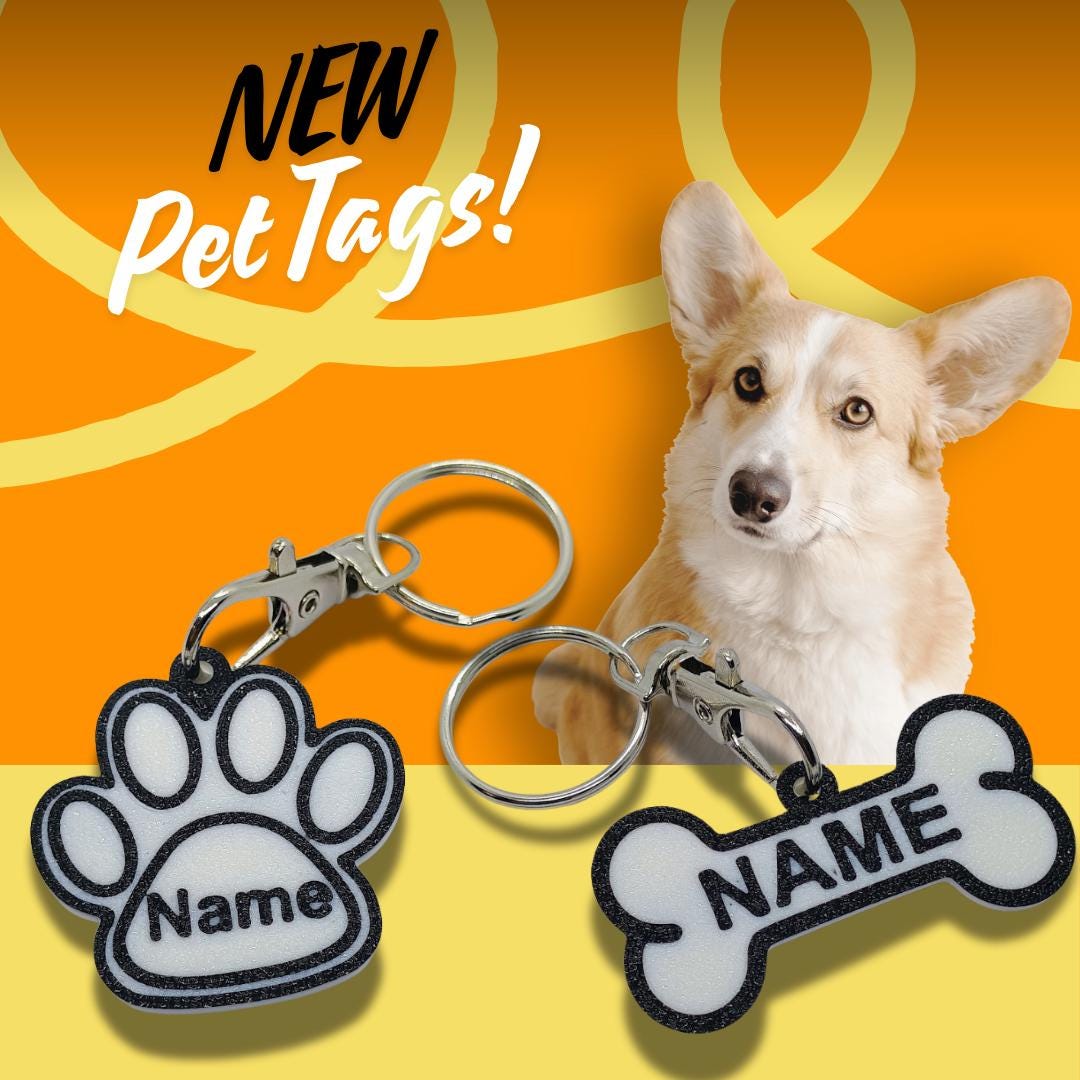Personalized Pet ID Tag | Custom Engraved Dog & Cat Tags | Stylish ...