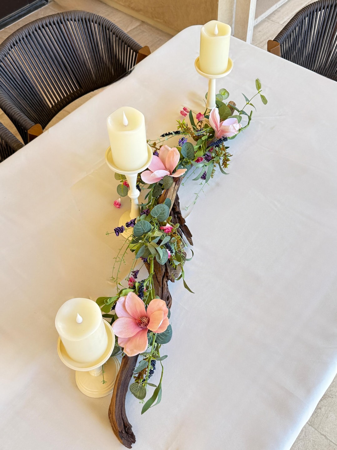 Table Centerpiece Spring Decor Dining Decoration With Summer Wildflower ...