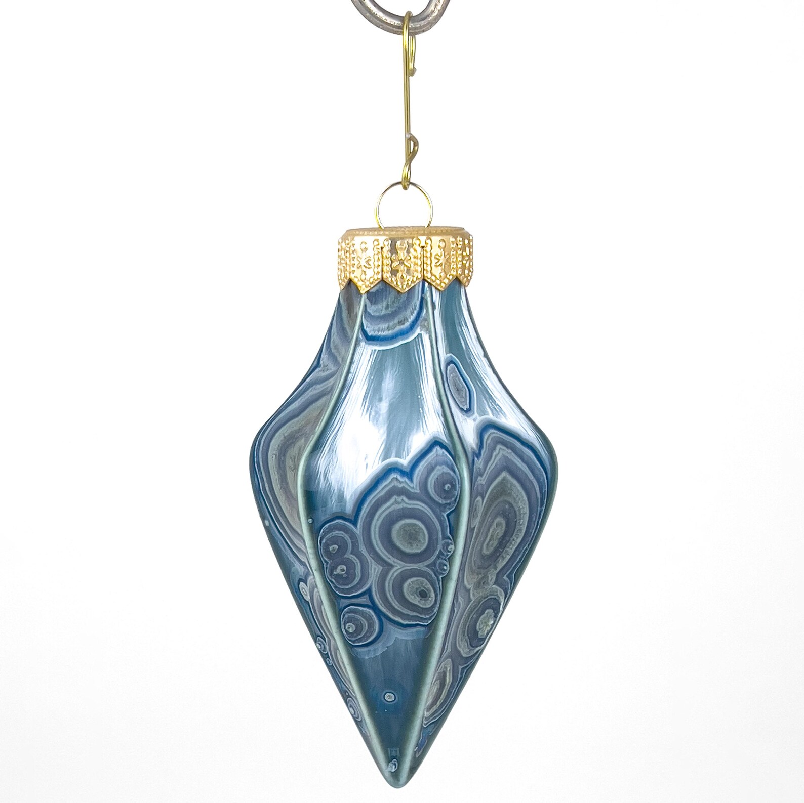 Crystalline Fluted Ornament - Phils Blue - Etsy