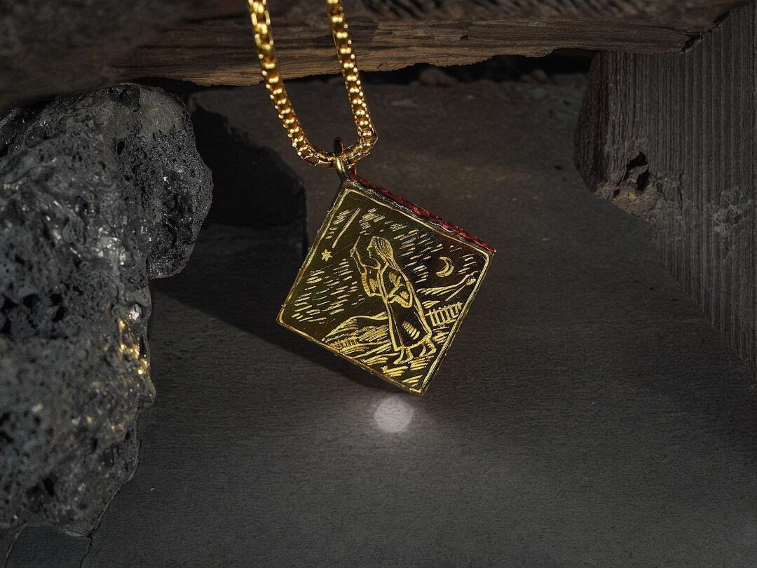 LIMITED Elden Ring Stargazing Girl Pendant – Handmade 950 Silver ...