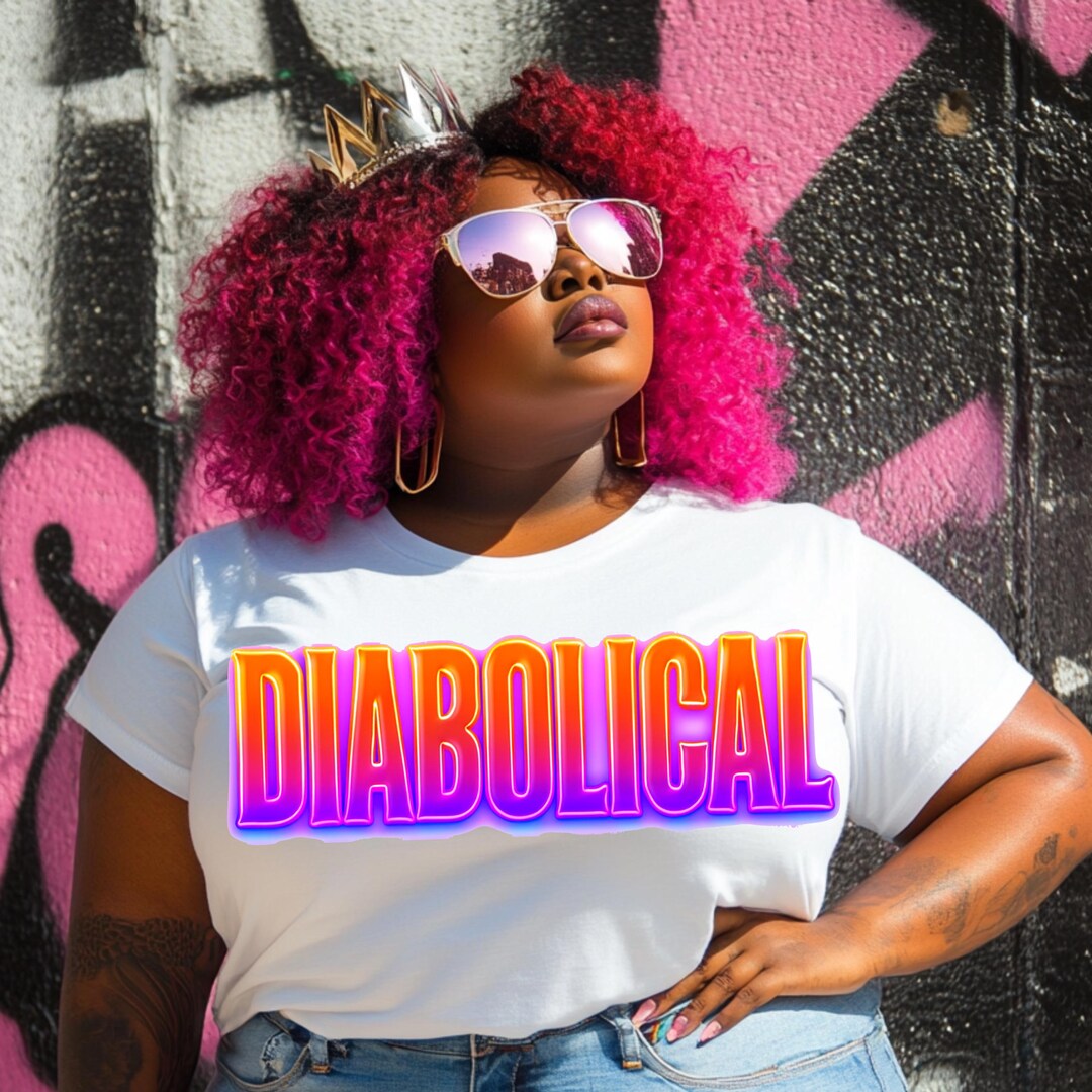 Diabolical PNG: Retro Graffiti Style - DTF & Sublimation Design ...