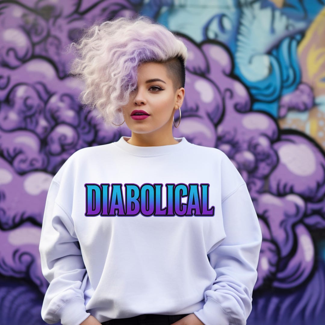 Diabolical PNG: Retro Graffiti Style - DTF & Sublimation Design ...