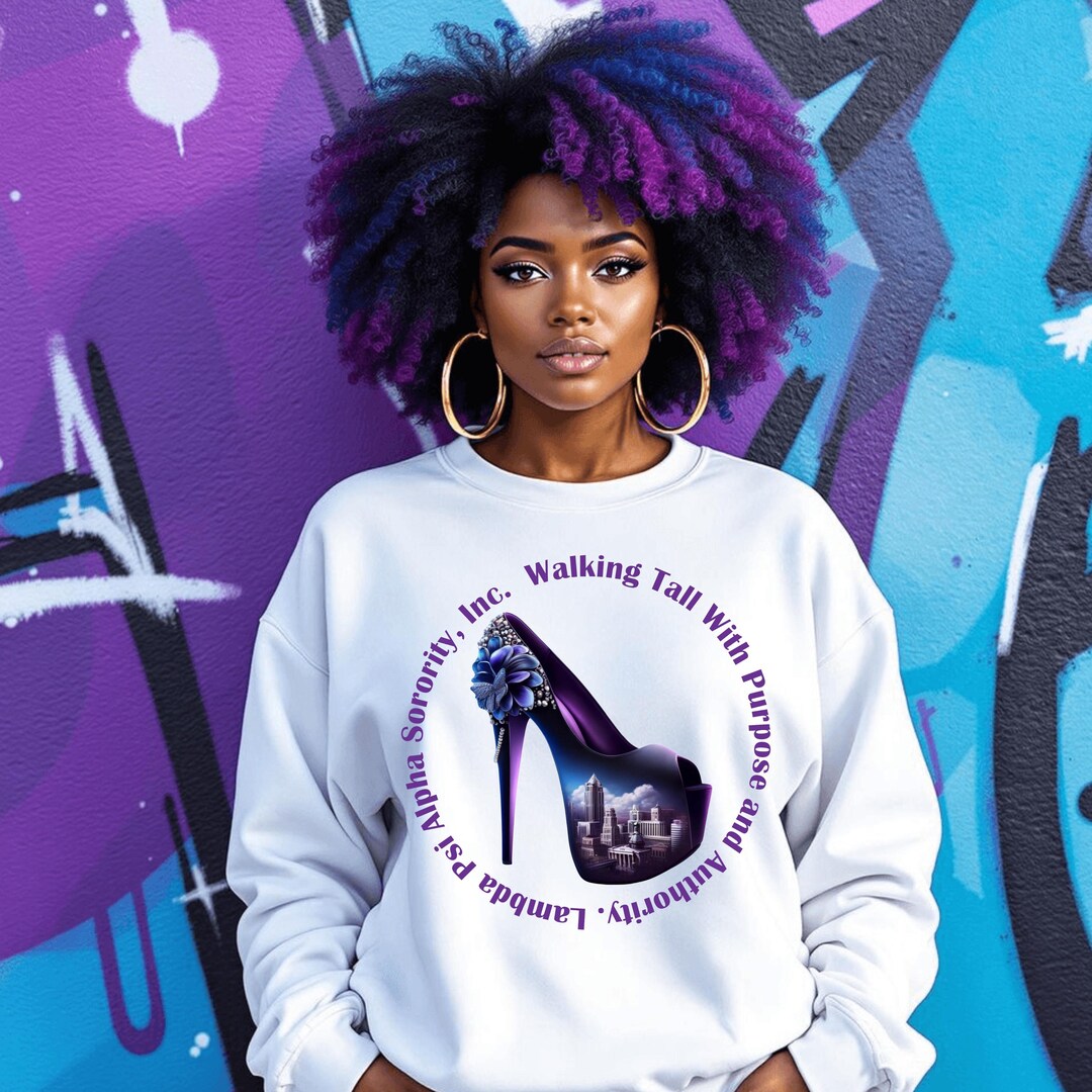 Lambda Psi Alpha Walking Tall PNG Sorority High Heel Design Digital Download for Sublimation ...