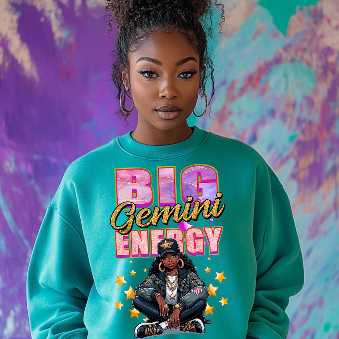 Big Gemini Energy PNG | Zodiac Sublimation Design | Trendy Gemini DTF ...