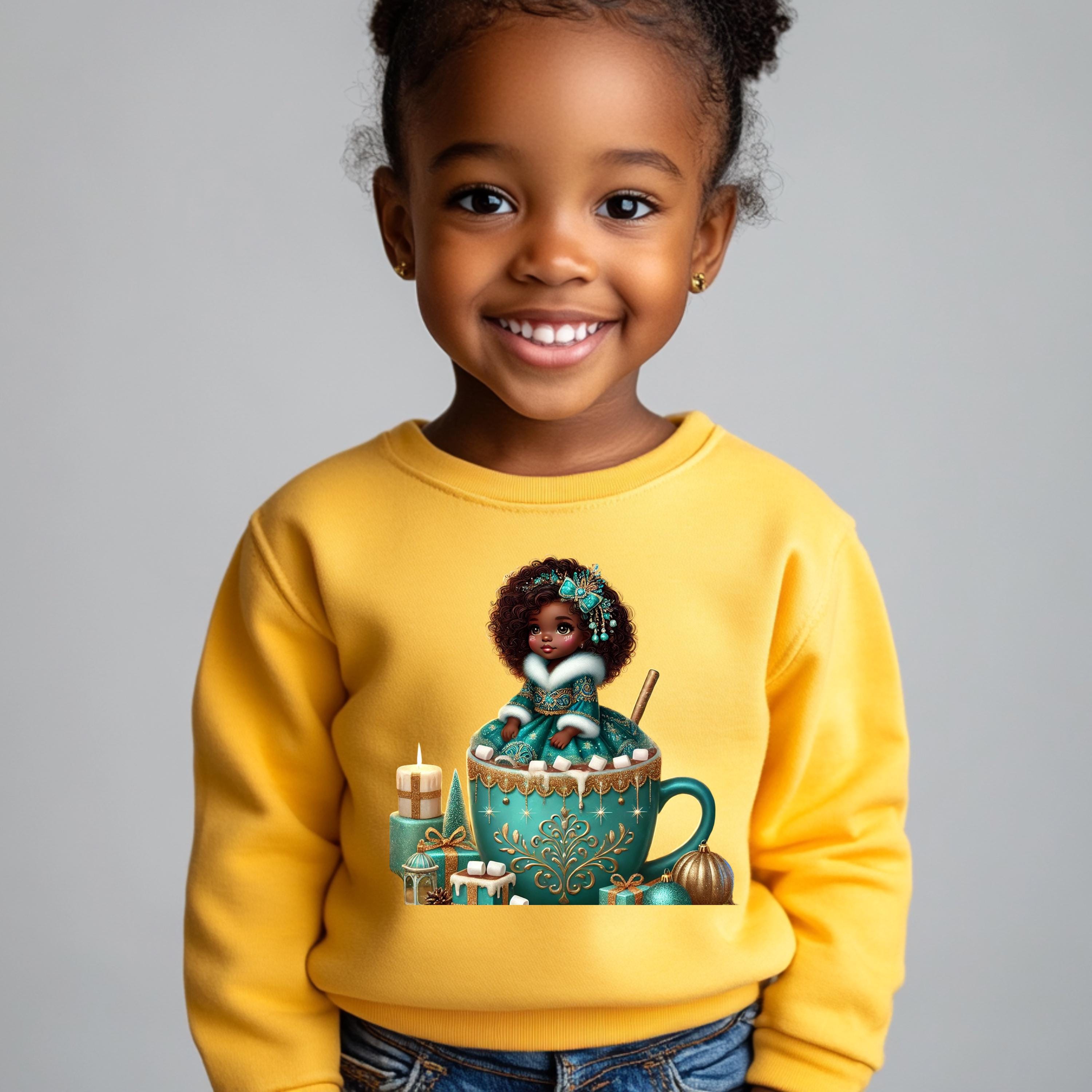 Elegant Hot Cocoa Princess PNG for DTF & Sublimation Holiday Digital ...