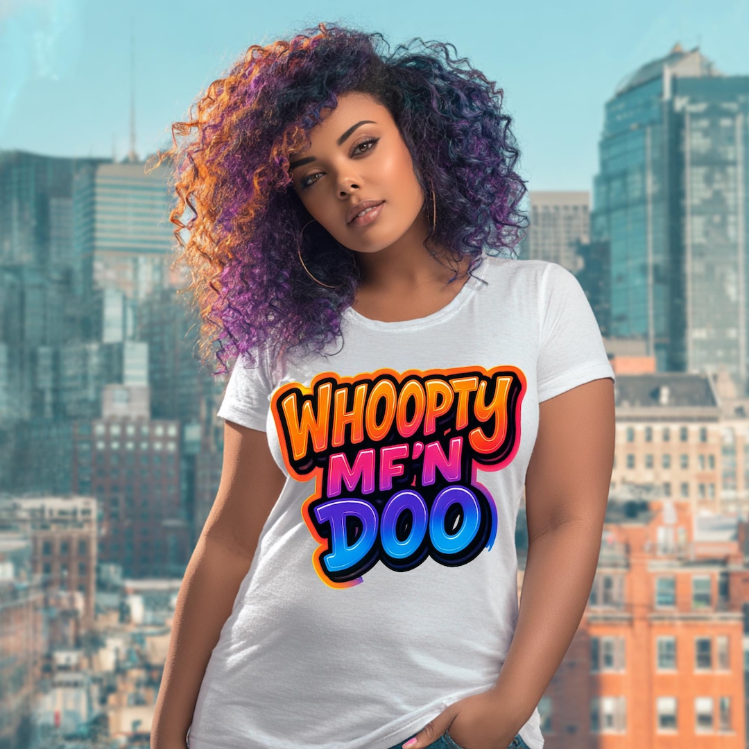 Funny Whoopty Doo PNG: Retro Bold Text, DTF & Sublimation (digital ...