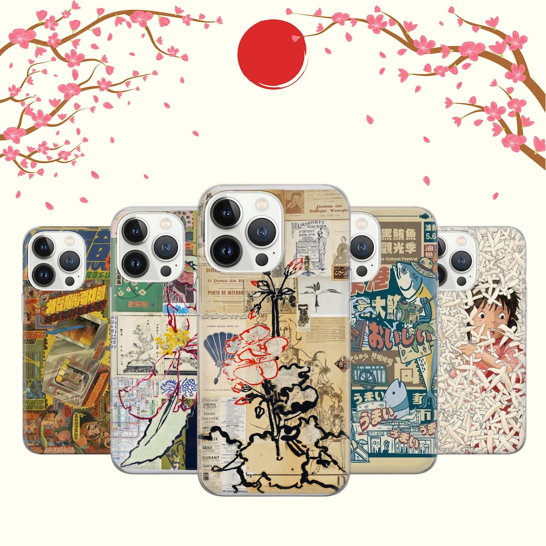 Japanese Mood Board Phone Case, Aesthetic Phone Cover, iPhone 16 15 14 ...