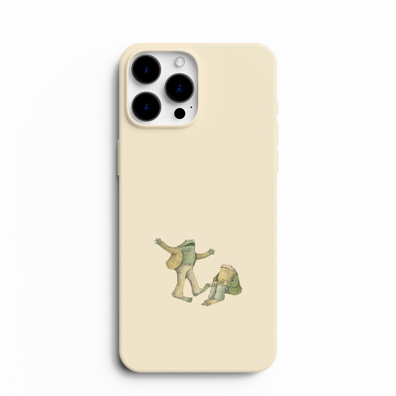 Frog and Toad Phone Case, Green Aesthetic Cover, iPhone 16 15 14 13 12 ...