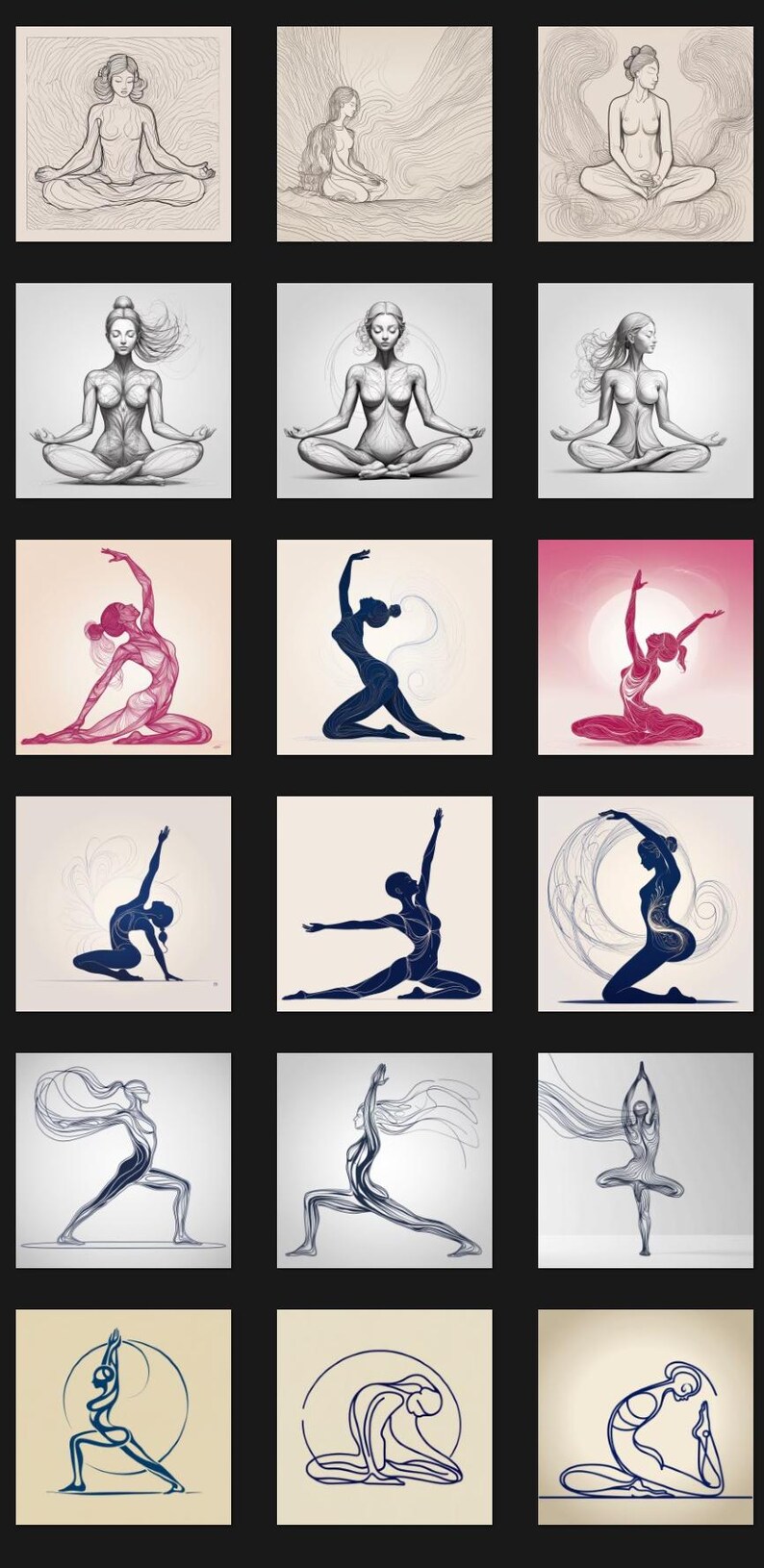 100+ Zen Line Art Designs | Minimalist Graphics for Apparel, Prints ...