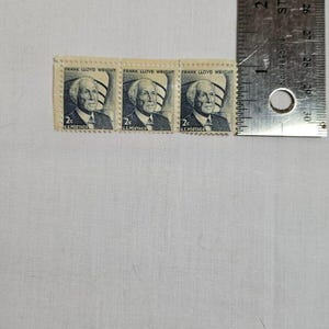 Frank Lloyd Wright 1965 Mint Conditon Block of 3 Stamps - Etsy