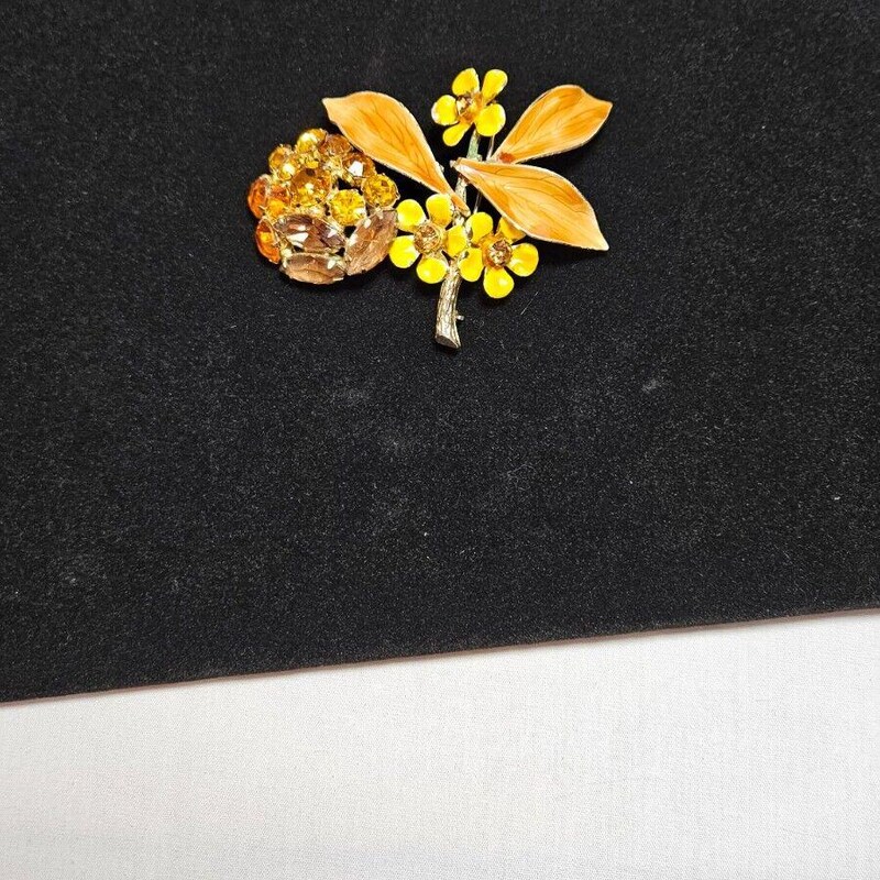Enamel Flower Brooch - Etsy