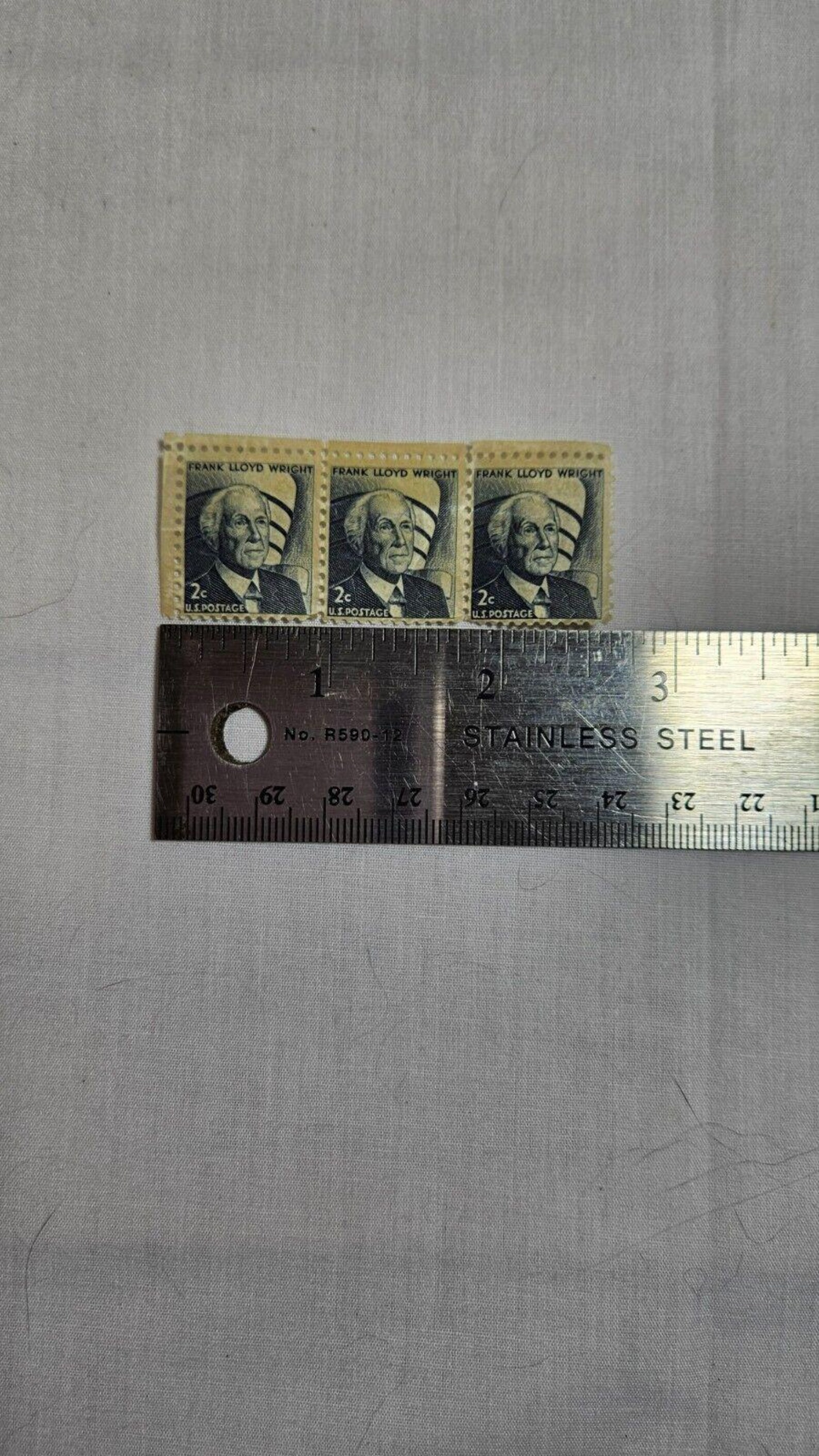 Frank Lloyd Wright 1965 Mint Conditon Block of 3 Stamps - Etsy