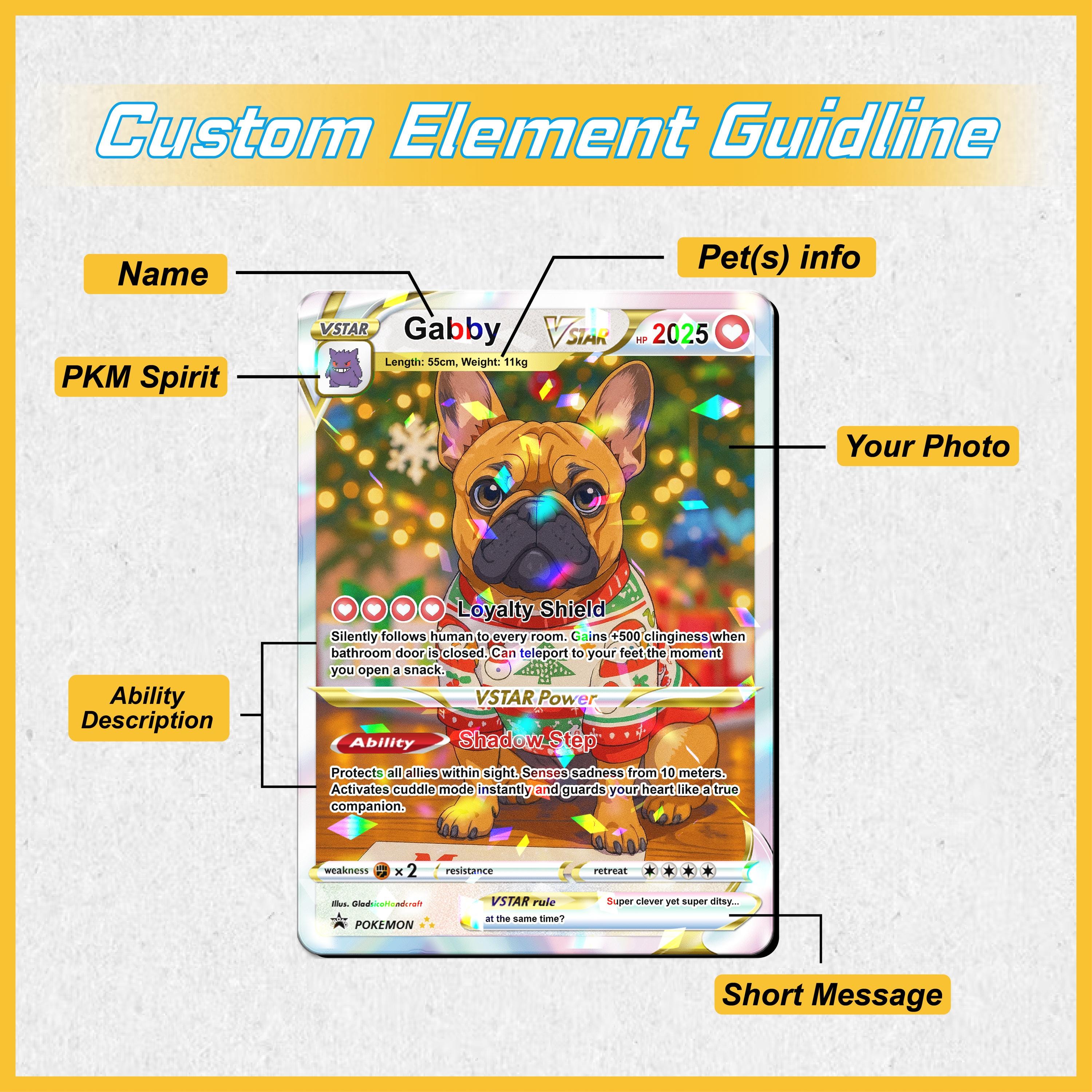 Anime Trading Card, Custom Pet Memorial Pokemon Cards 2025 ...