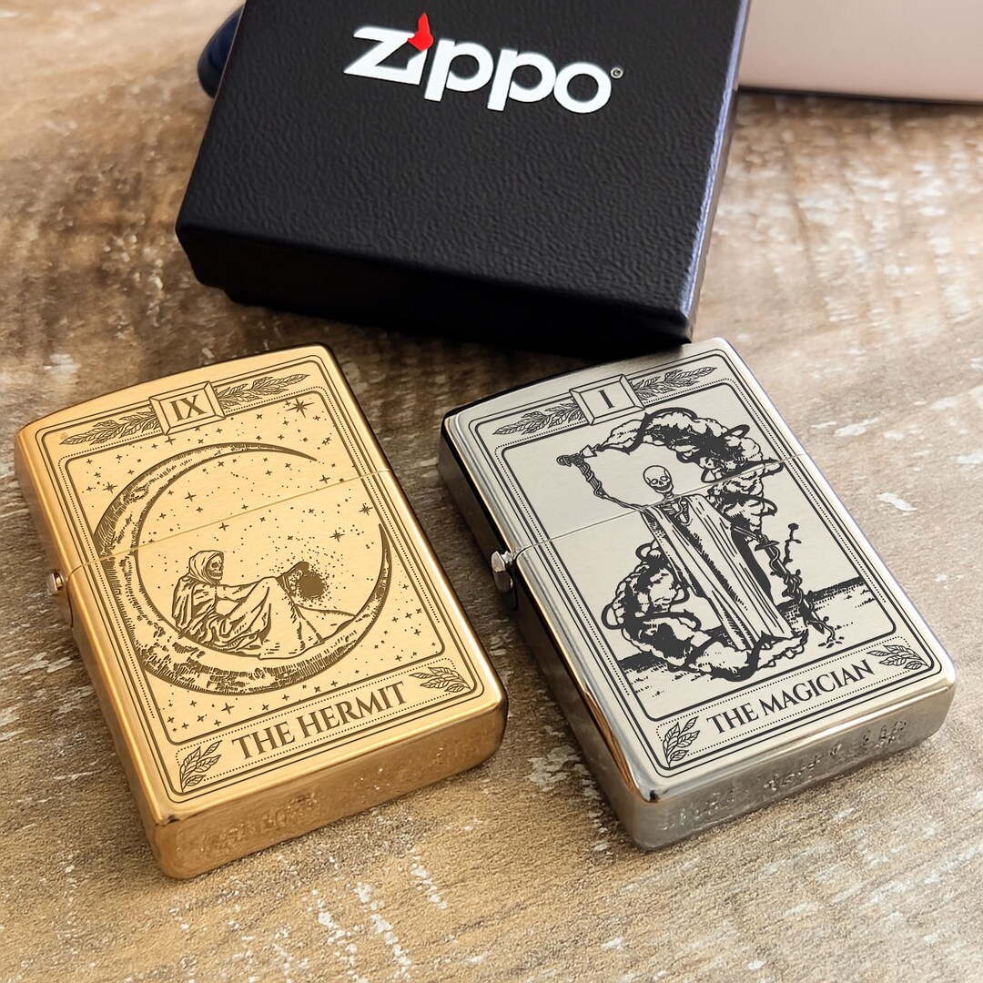Encendedor Zippo personalizado con grabado láser: diseño de cartas del ...