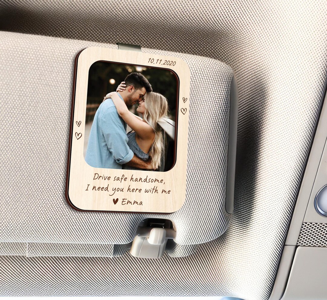 Personalized Car Visor Clip With Custom Photo | Drive Safe Gift ...