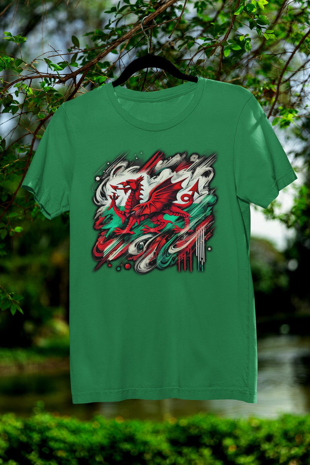 Wales Flag T-shirt, Welsh Dragon T-shirt, Cymru Flag Shirt, Cool Wales ...