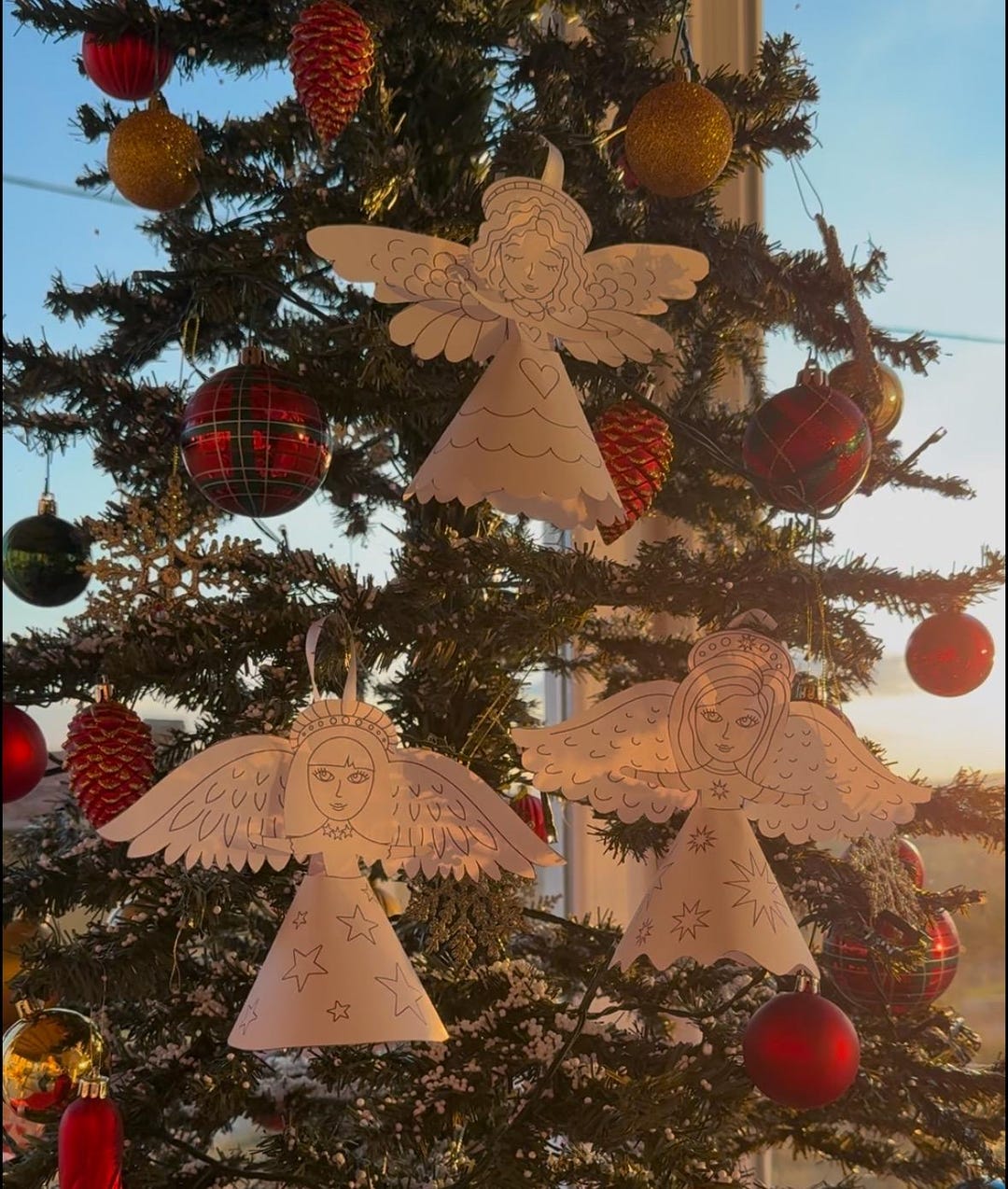 Christmas Angels Craft Set – Paper Decoration Christmas Ornament ...