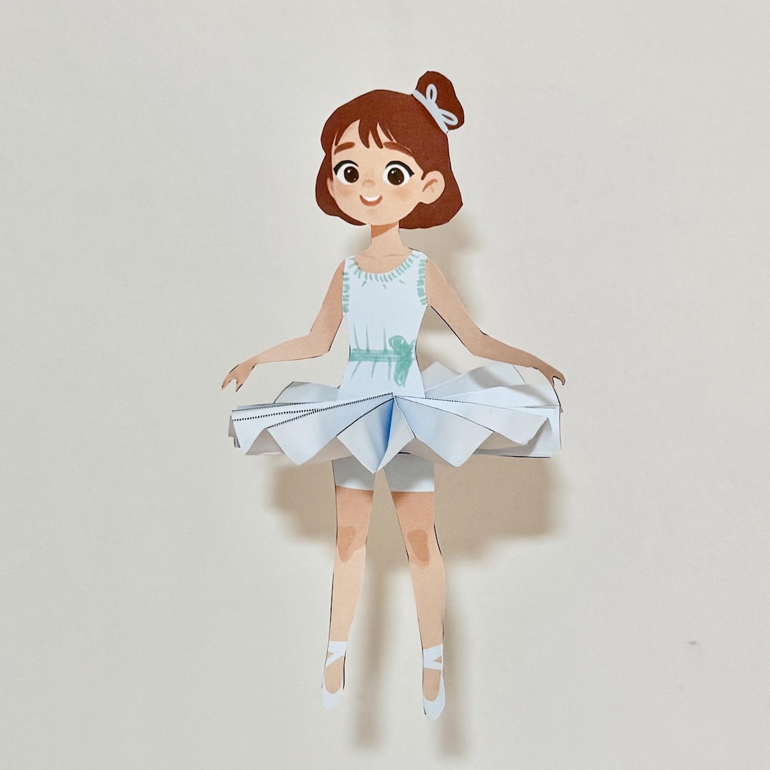 Printable Ballerina Paper Doll: DIY Craft Activity (PDF) Cut Assemble ...