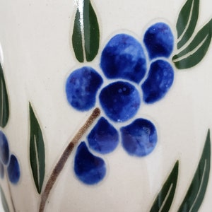 Blueberry Planter Succulent Blue Decor Pattern Ceramic Pottery Handmade ...