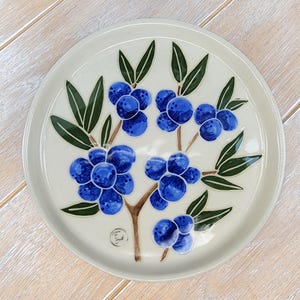 Strawberry Raspberry Blueberry Blackberry Ceramic Dessert Plate Berry ...