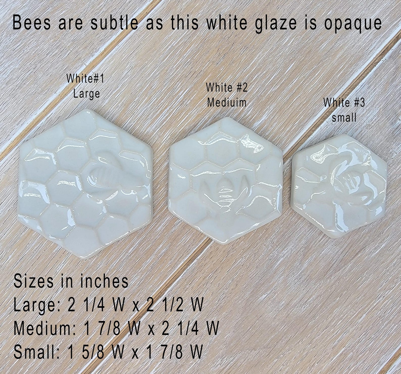 Qty 1 Honeybee Mosaic Tile Design Ceramic Bee Honeycomb Golden Gold ...