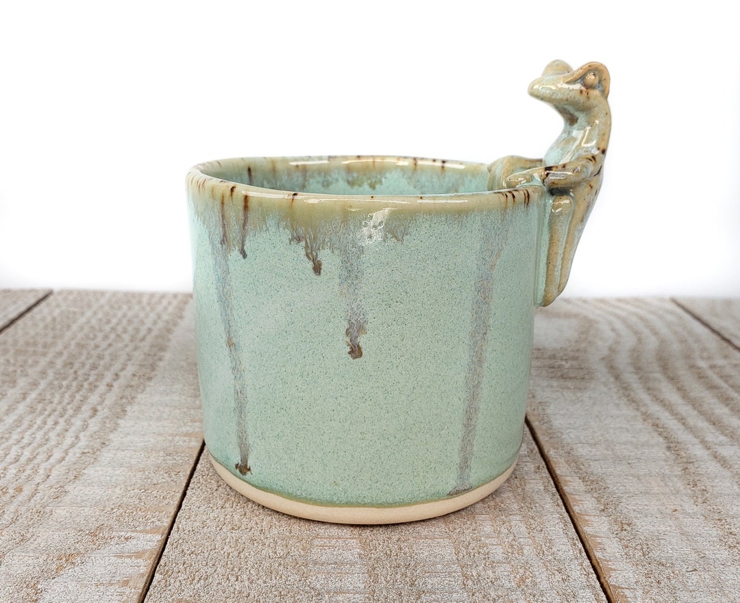 Green Frog Toad Ceramic Planter Succulent Decor Decoration Design ...
