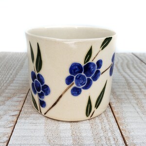 Blueberry Planter Succulent Blue Decor Pattern Ceramic Pottery Handmade ...