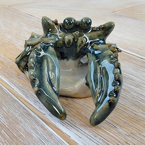 Qty 1 Blue Crab Mosaic Tile Design Ceramic Pottery Dungeness Crab ...