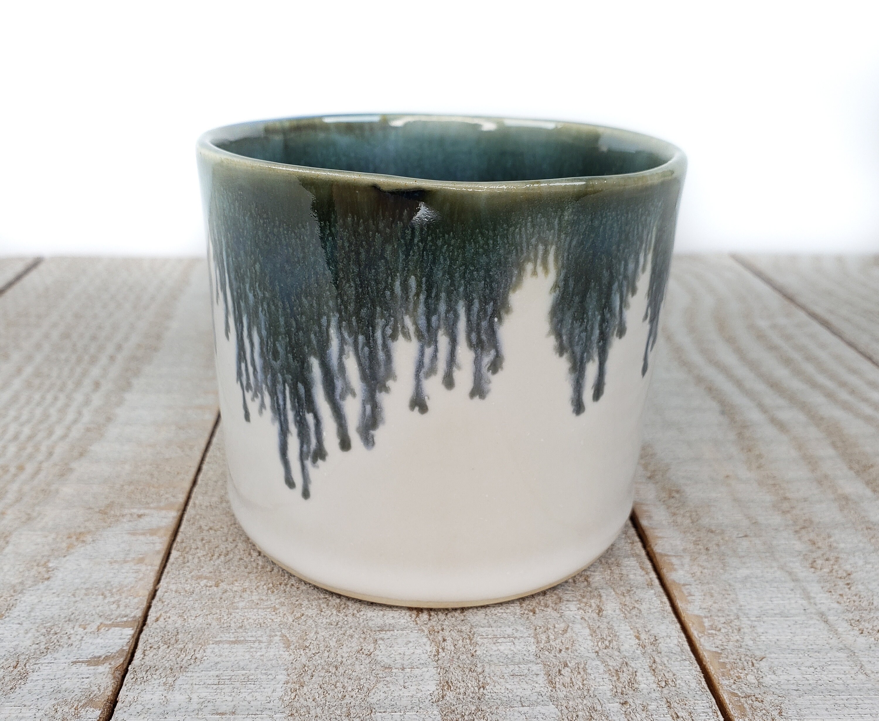 Blue White Succulent Planter Pot Ceramic Pottery Bowl Handmade | Etsy