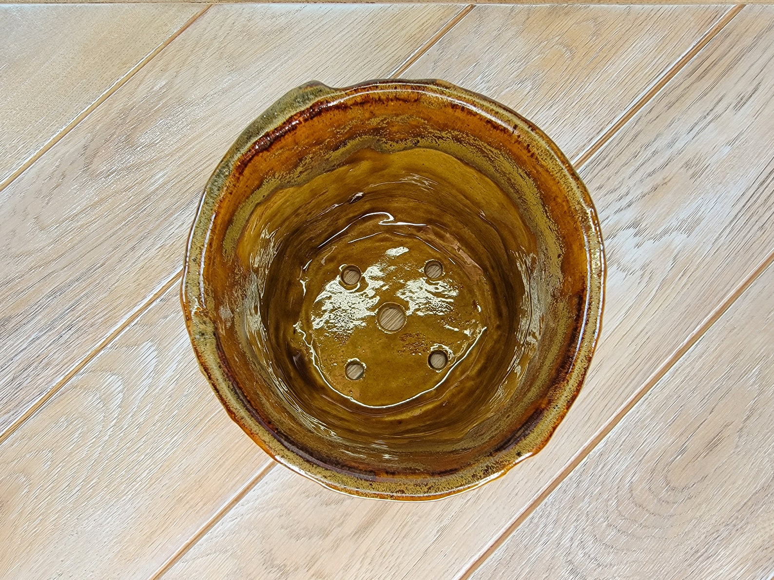 Ceramic Bee Honeycomb Planter Pottery Amber Crystal Honey Bee | Etsy