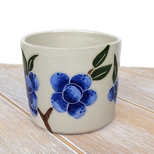 Blueberry Planter Succulent Blue Decor Pattern Ceramic Pottery Handmade ...