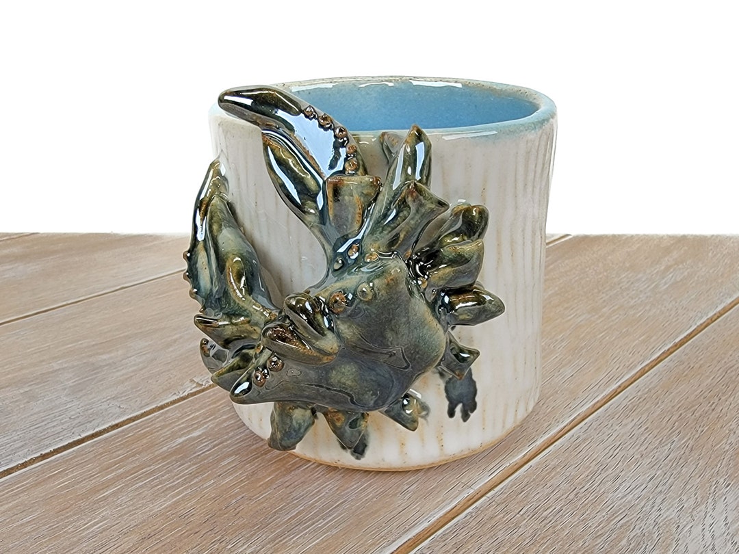 Ceramic Planter Succulent Cacti Stoneware Pottery Sealife Crustacean ...