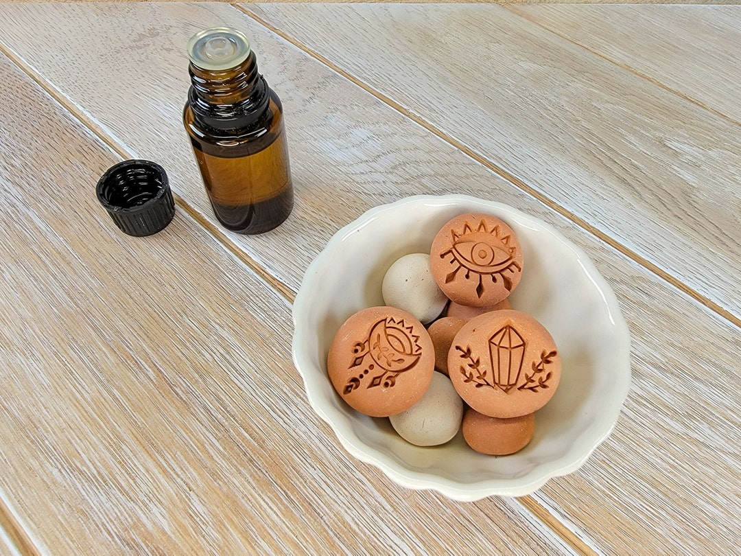 Ceramic Terracotta Diffuser Stone Set Essential Oil Room Scented Stones ...