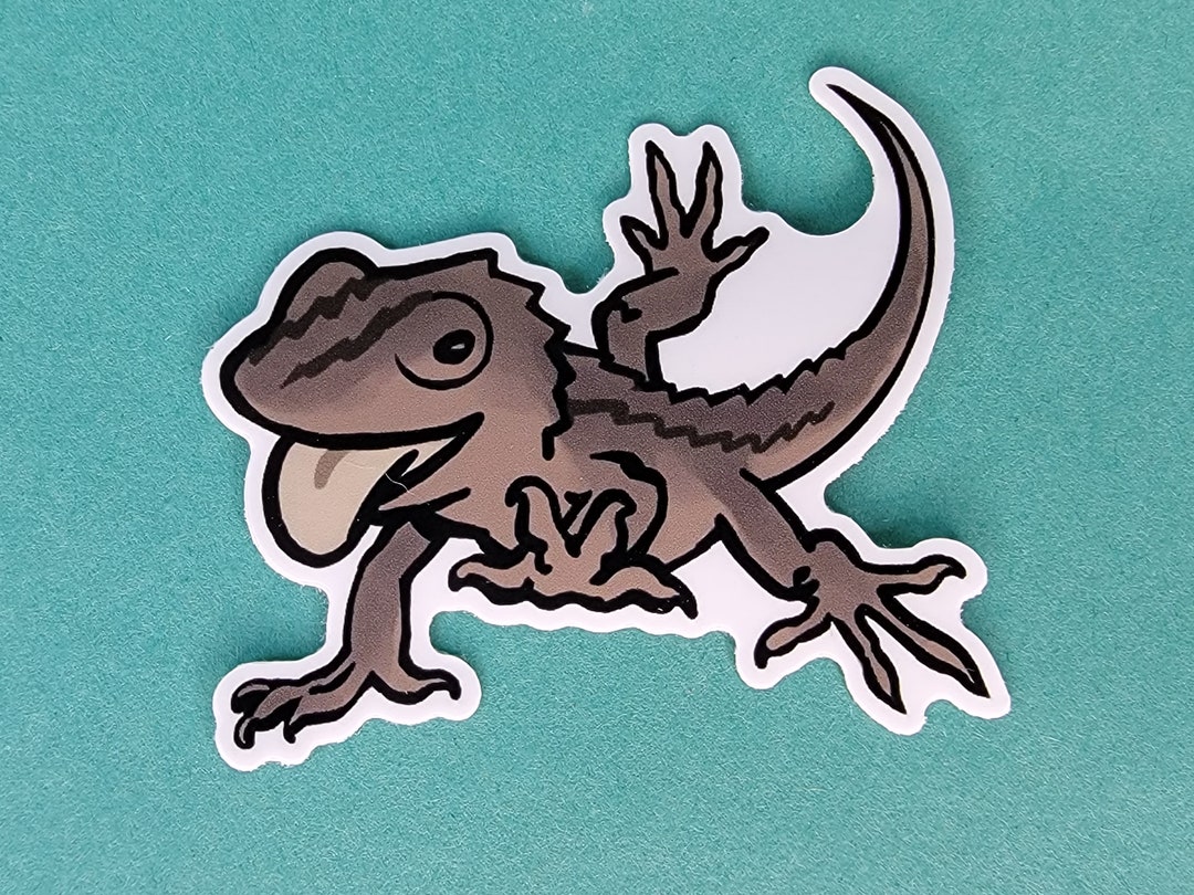 Vinyl Sticker Lizard Sticker Spiny Lizard Brown Nature Reptile Laptop ...