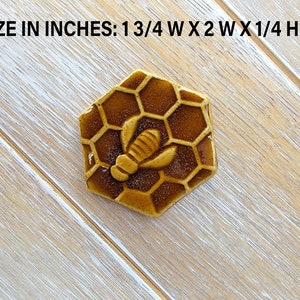 Qty 1 Honeybee Mosaic Tile Design Ceramic Bee Honeycomb Golden Gold ...
