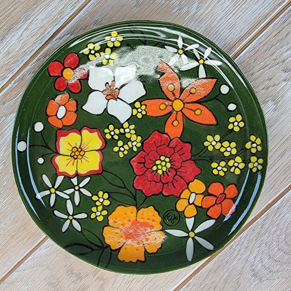 Floral Pattern Plate - Etsy