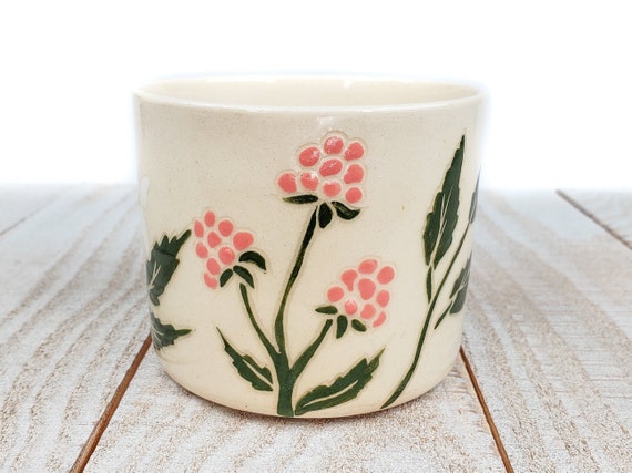 Raspberry Planter Succulent Pink Decor Pattern Ceramic Pottery - Etsy