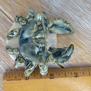 Qty 1 Blue Crab Mosaic Tile Design Ceramic Pottery Dungeness Crab ...