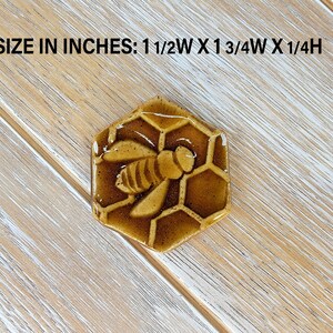 Qty 1 Honeybee Mosaic Tile Design Ceramic Bee Honeycomb Golden Gold ...