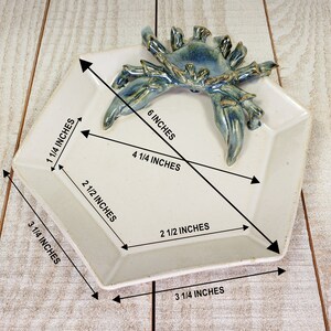 Crab Tray Stoneware Pottery Sealife Crustacean Decor Ocean Kitchen ...
