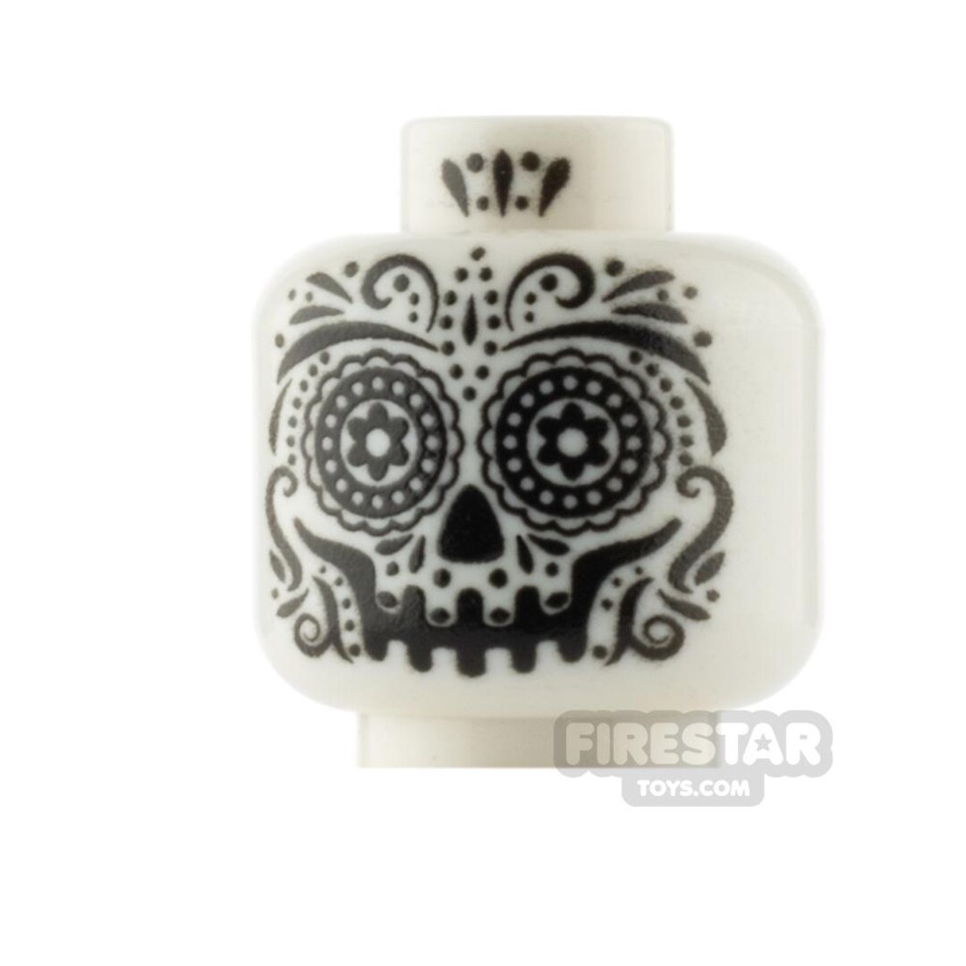 Custom Minifigure Head Day of the Dead Sugar Skull - Etsy